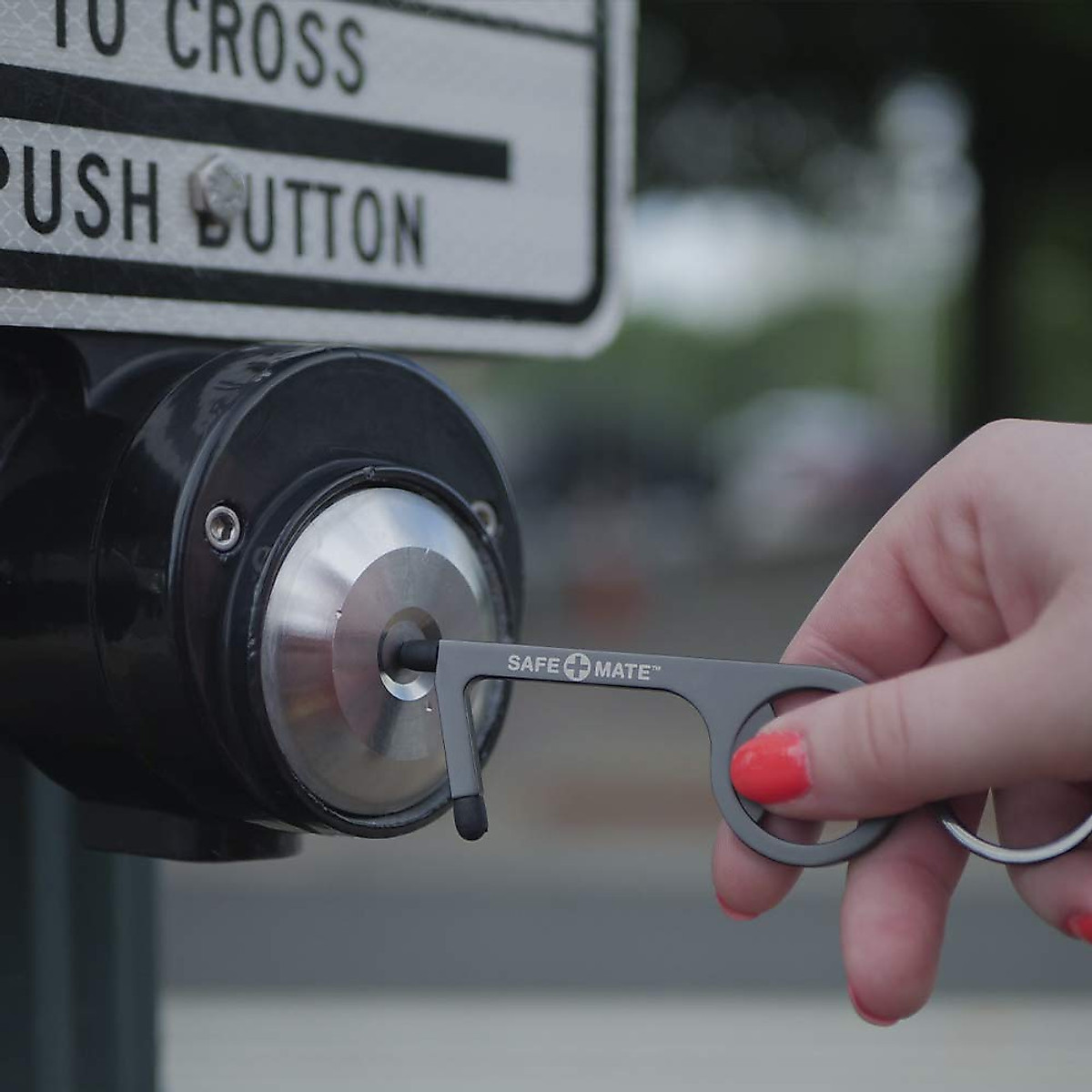 Safe-Mate x Case-Mate - Touchless Door Opener - Touch Free Tool - Keyring - Stylus, 3 Pack - Black/Silver/Rose Gold, 3 Pack (SM044284)