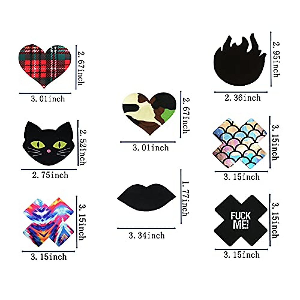 CLOHO Self Adhensive Nipple Covers Disposable Lingerie Breast Pasties Petals, 10pairs91, free size