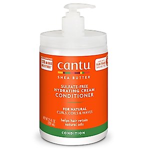 Cantu Sulfate-Free Hydrating Cream Conditioner with Shea Butter for Natural Hair, 25 fl oz