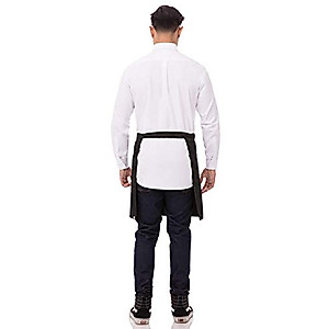 Chef Works Unisex Half Bistro Server Apron, Black, One Size