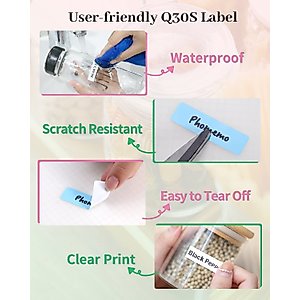 Phomemo Pink Label Maker Q30S Bluetooh Mini Label Maker Machine Portable Label Printer for Storage/Name/Document Label,Compatible with iOS Android, Pink