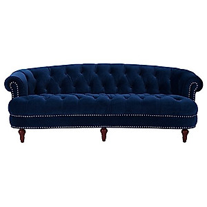 Jennifer Taylor Home Ariana, Sofa, Navy Blue Velvet