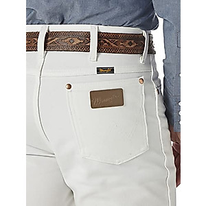 Wrangler mens 0936 Cowboy Cut Slim Fit jeans, White, 34W x 30L US