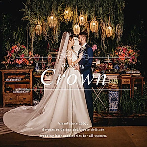 Kisshine Bride Wedding Flower Crowns and Tiaras Bridal Butterfly Tiara Baroque Queen Crown Crystal Costume Party Hair Accessories for Women and Girls