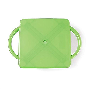 hand2mind Green Indoor Scooter Board with Safety Handles for Kids Ages 6-12, Plastic Floor Scooter Board with Rollers, Physical Education for Home, Homeschool Supplies (Pack of 1)