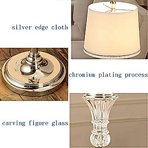 Yadianna Floor Lamp|Interior Lighting Antique Glass Lamp Body Cloth Lampshade, Suitable for Living Room Bedroom, Foot Switch