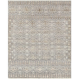 Mark&Day Area Rugs, 8x10 Haalweide Traditional Medium Gray Area Rug, Grey Cream Carpet for Living Room, Bedroom or Kitchen (8' x 10')