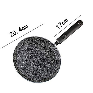 DOITOOL 6 Inch Metal Fry Pan Nonstick Frying Pan Egg Pan Skillet Practical Kicthen Cookware for Home Restaurant Black