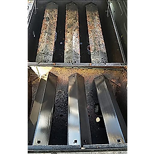 Htanch PN5051 (3-Pack) SA5051 (3-Pack) 18 15/16" Heat Plate and Burner and Hanger Brackets Replacement Parts for Chargriller 3001 3008 3030 4000 5050 5072,5252, 5650,4208 King Griller 3008