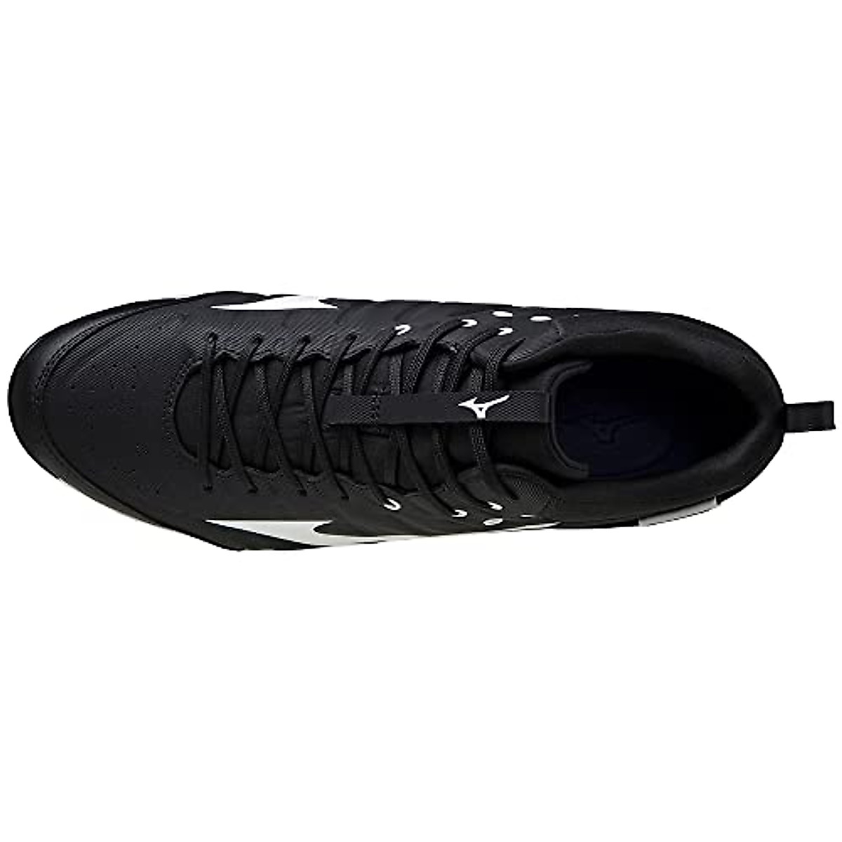 Mizuno unisex adult 9-spike Ambition 2 Mid 9 Spike Men's Metal Baseball Cleat 11, Black-white (9000), 11 US