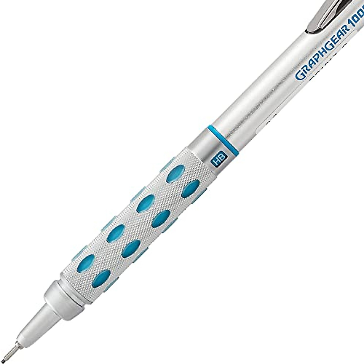 Pentel Graph Gear Mechanical Pencil 1000 - Automatic Drafting Pencil - 0.7mm Lead Size - Blue Barrel - Includes Lead Refills & Eraser