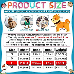 3 Pieces Christmas Dog Pajamas Red Buffalo Plaid Jumpsuit Puppy Bodysuit Pet Pajamas Buffalo Check Cute Apparel Pajamas for Small Medium Dog Cat Chihuahua Puppy Christmas Costume(L (fit 7.7-9.9lbs))