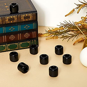 20 Pieces Black Small Candle Holders Ceramic Candle Holder for Rituals, Spells, Vigil, Altar, Witchcraft, Wiccan Supplies