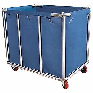11.35 Bushel Industrial Rolling Laundry Cart,Commercial Laundry Basket Household,Large Heavy Duty Laundry hampers with Wheels,for Hotel/Laundry/School/Home,35.4''Lx25.6''WX31.5''H,400L