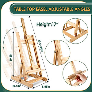 ESRICH Acrylic Paint Set,64PCS Painting Supplies with Wooden Easel,Paint Brushes,36Colors Acrylic Paint, Canvases,Palette,Paint Knives Etc,Painting Kit for Adults,Students,Hobbyists,Beginners