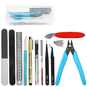 XINGYHENG 12Pcs Modeler Basic Tools Craft Set Gundam Model Tools Kit Hobby Building Tool Kit for Model Assemble Building Repairing and Fixing DIY Craft Kit