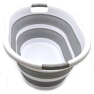 2-Pack Collapsible Laundry Baskets - Plastic Foldable Hampers for Laundry with Pop-up Design for Easy Storage - Gray Durable Hamper Collapse Basket. size: 21.5 x 15.75 x 10