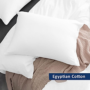 5 Piece Button Closure Duvet Cover Set with White Buttons, Soft & Easy Care Bedding Comforter Cover with Ties (Full/Queen Size White Color) 100% Egyptian Cotton 1000 TC