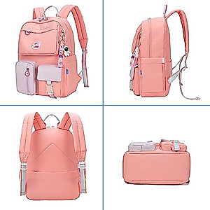 AUOBAG Backpacks for Girls Backpack for School Suitable Ages 6-8 Kids - Pass CPSC Certified - Gift Cute Pendant