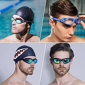 isswya Swim Goggles, Swimming Goggles Anti Fog No Leaking,Full Protection For Adult Men Women Youth