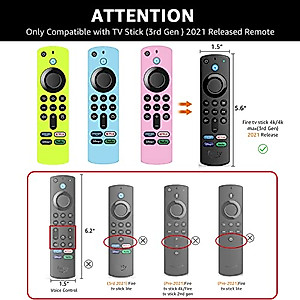 3 Pack Remote Case (Glow Green+Rose+Sky Blue)