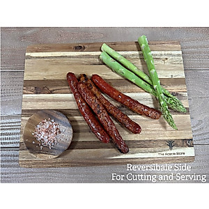 Acacia Wood Rectangular Cutting Board, Made in Vietnam 15.75 x 11.8 x 0.8 Inch