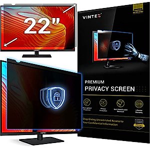 22 Inch Computer Privacy Screen Filter for 16:10 Widescreen Computer Monitor - Anti-Glare - Anti-Scratch Protector Film - Data confidentiality Shield