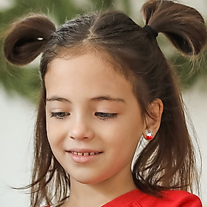 Yoshow 20 Pairs Hypoallergenic Christmas Earrings for Girls Cute Stud Earrings Sets Christmas Earrings for Women Teen Girls Christmas Earrings Bulk Holiday Jewelry Winter Earrings