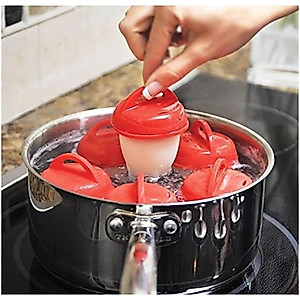 6 Pcs Egg Cooker and Steamer Silicone Poached Egg Cups for Boiling Eggs Hard Boiled Egg Maker Silicone Egg Mold - Poached Egg Cooker Hardboiled Egg Making Poached Egg Holder Mold