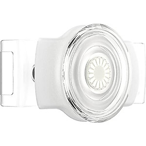 PopSockets: Phone Grip Slide for Phones and Cases, Sliding Phone Grip with Expanding Kickstand, Square Edges - White and Clear