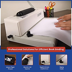 TruBind Coil Binding Machine with Electric Coil Inserter | Manually Punch up to 12 Sheets | 440 Sheet Bind Capacity with 4:1 Pitch | 2-Year Warranty | Heavy-Duty Coil Crimping Pliers Included