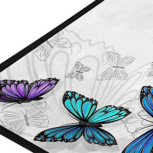 ZHIMI Kitchen Rug Floor Mat Anti Fatigue Runner Carpet Non-Slip ﻿Butterfly Laundry Rug Home Decor Rectangle Entryway Long Mat 39 x 20 Inch