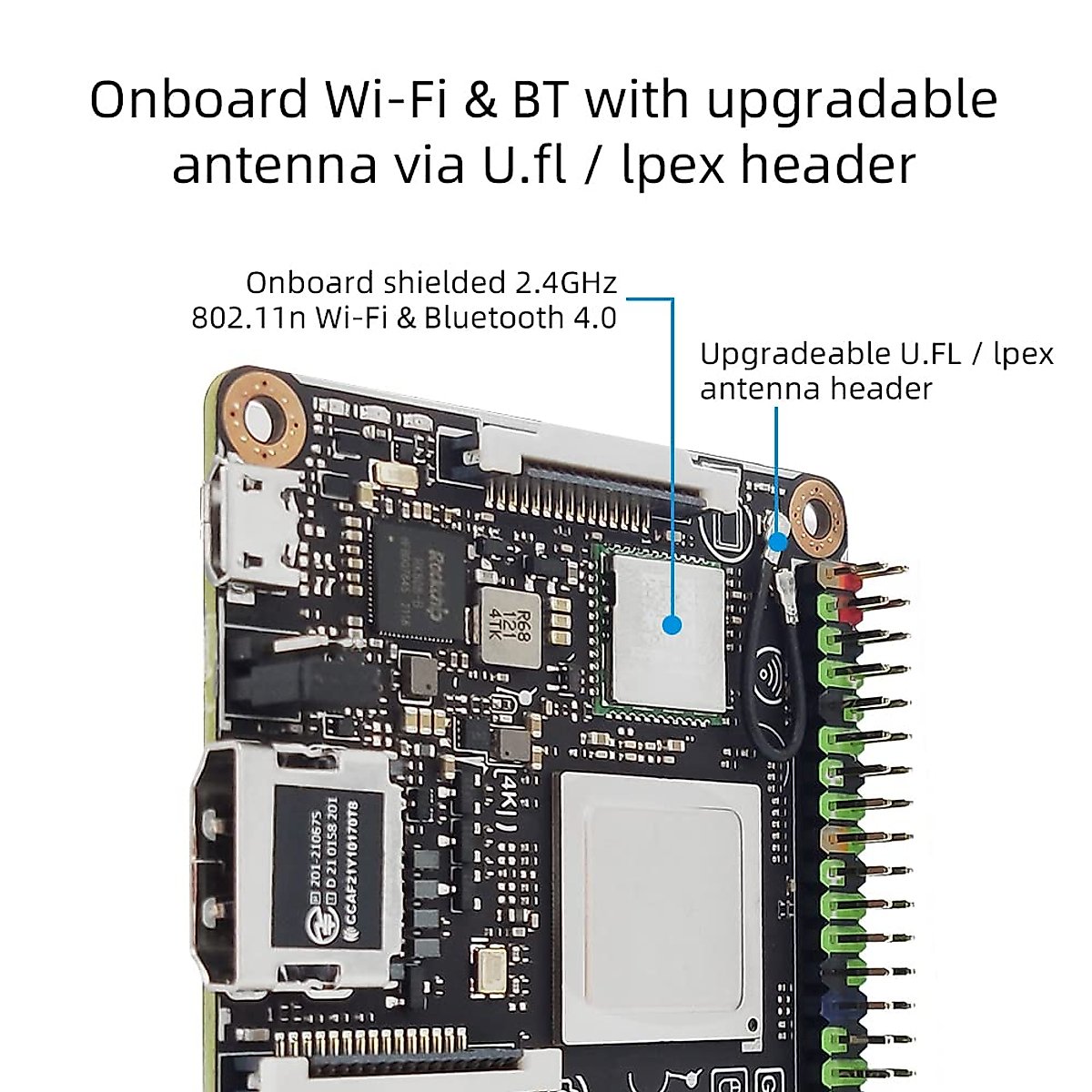 Tinker Board S R2.0 Single Board Computer RK3288 SoC 1.8GHz Quad Core CPU, 600MHz Mali-T764 GPU, 2GB LPDDR3 & 16GB eMMC Motherboard