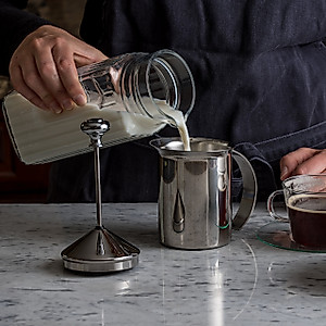 Bellemain Milk Frother Handheld, Thick, Creamy Milk Foam Maker, Warm & Cold Milk Foamer | Stainless Steel Hand Held Frother for Coffee, Latte, Cappuccino, Frappe, Matcha, Hot Chocolate, 14 oz.