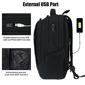 Goloni Travel Laptop Backpack,Business Slim Durable Laptops Travel Backpacks with USB Charging Port,15.6 Inch College Computer Bag for Men Women
