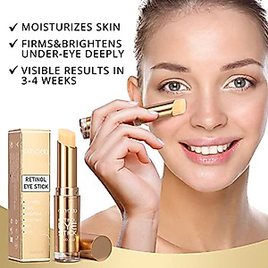 Retinol Eye Stick With Collagen, Hyaluronic Acid For Dark Circle, Wrinkles in 3-4 Weeks, Under Eye Cream Anti Aging, For Puffiness and Bags Reduces Fine Lines