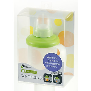 Richell Straw Mug 250ml Green