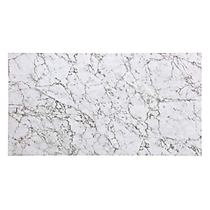 Linon White 3 Piece Faux Marble Tavern Set