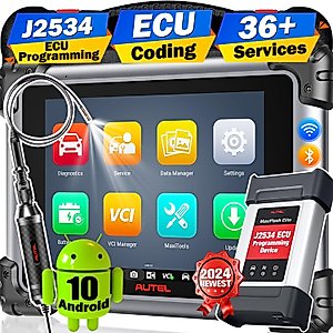 Autel MaxiSys MS908S PRO II Scanner w/ $60 MV108S, J2534 ECU Programming Coding as Elite II PRO/ MS909/ MSUltra, AutoScan 2.0, Upgraded of MK908P/ MS Elite/ MS908S Pro, 36+ Services, Active Tests, FCA
