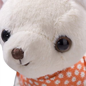 DILLY DUDU Cream Puppy Dog Stuffed Animal Chihuahua Plush Toy 10-Inch