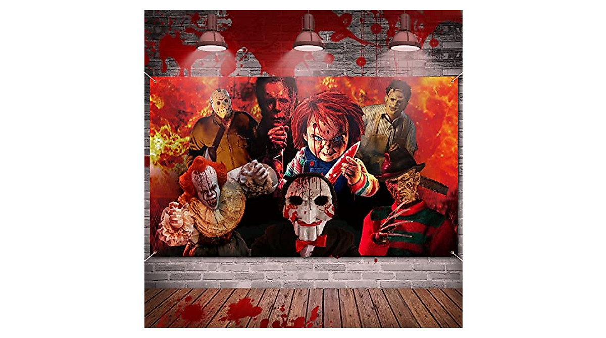 Horror Movie Character Backdrop - Perfect for Halloween & Birthdays