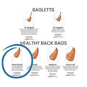 AmeriBag Classic Leather Healthy Back Bag Extra Small (Grey)