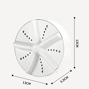 Mini Washing Machine,Portable Turbine Blue-Ray Ultrasonic Small Washers, 12V 30W 3in1 Dishwashers for T-shirts,Dress,Pants