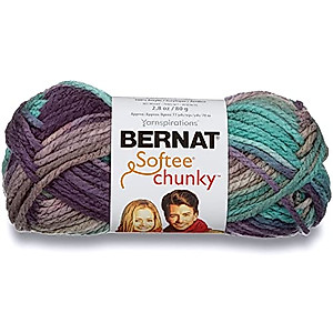 Bernat Softee Chunky Shadow Yarn - 3 Pack of 80g/2.8oz - Acrylic - 6 Super Bulky - 77 Yards - Knitting/Crochet