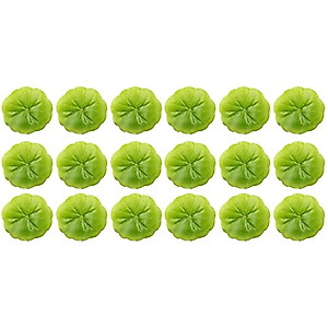 PRETYZOOM 60PCS Mini Artificial Floating Foam Lotus Leaves Lily Pads Artificial Foliage Pond Decor for Pond Pool Home Aquarium Decoration (2.36")