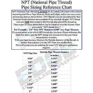 EDGE INDUSTRIAL Brass REDUCING HEX Bushing 3/4" Male NPT X 1/4" Female NPT Fuel / AIR/ Water / Oil/ Gas WOG (Qty 01)
