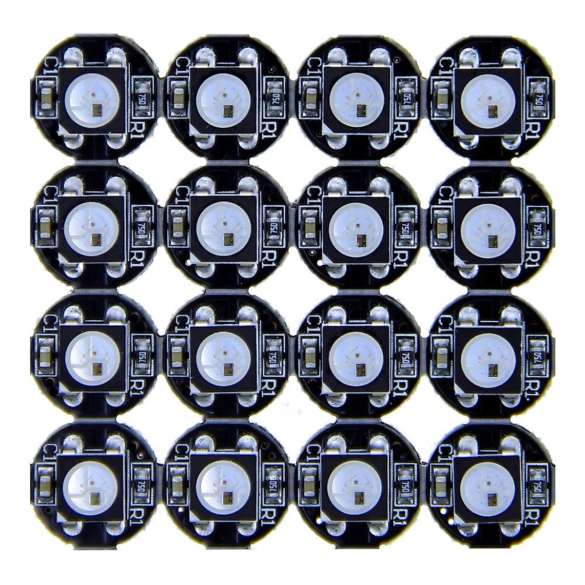 ALITOVE 100pcs WS2812B Addressable 5050 Smart RGB LED Pixel Light on Black Heat Sink PCB Board 5V DC Compatible with Raspberry Pi for DIY Lighting Project