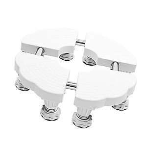 Yardenfun Air Conditioner Base Bracket Anti Vibration Washing Machine Support Stand for Mini Fridge Adjustable Base Washing Machine Stand Washer Stand White Plastic It Can Move Refrigerator