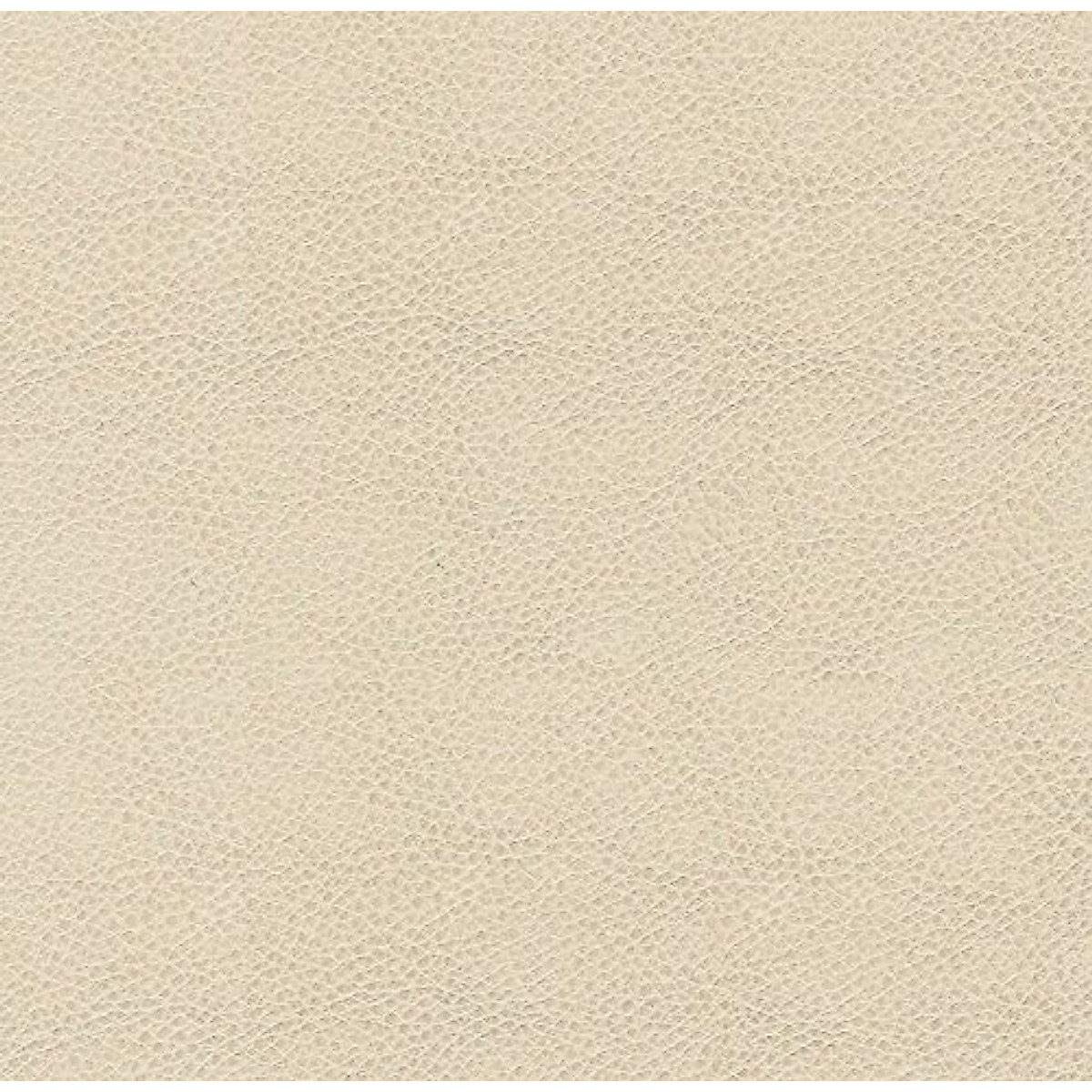 HomePop Round Leatherette Storage Ottoman with Lid, Ivory Large