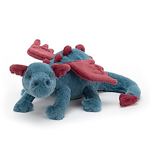Jellycat Dexter Dragon Stuffed Animal, Large 19 inches | Mythical Plush Toy | Classic Children's Gift